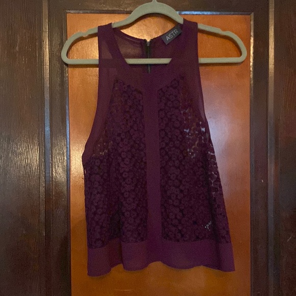 Astr | Tops | Plum Colored Tank Sheer | Poshmark